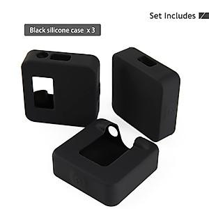 Silicone Protect Case for RODE Wireless GO I II Microphone, Mic Silicone Case Cover for RODE Wireless GO 1 & 2 Accessories Microphone System (Black)