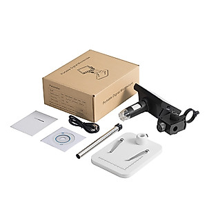 Dearsee 4.3 Inch Coin Microscope, LCD Digital Microscope 1000X Magnification Microscope Coin Magnifier with 8 Adjustable LED Lights for Coin/Stamps/Plants/Soldering, Windows Compatible