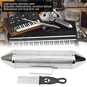 Stainless Steel Guiro with Scraper Percussion Instrument