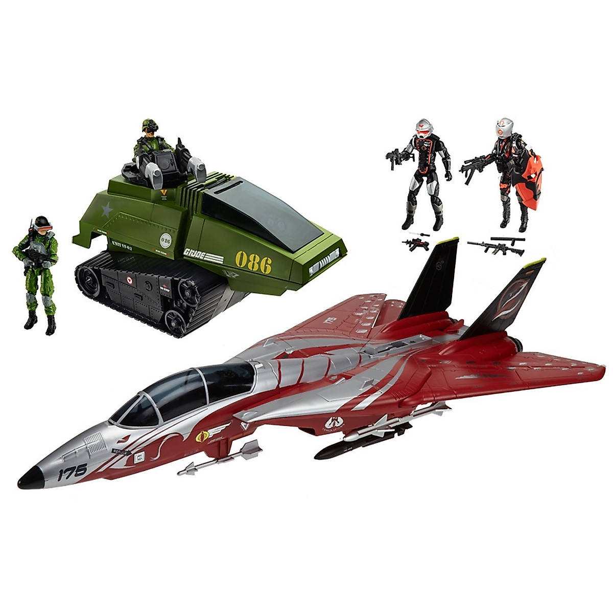 G.I. Joe 50th Anniversary Crimson Strike Set with Cobra Scythe & GI Joe Chimera & 4 Action Figures (2015 SDCC Comic-Con Exclusive)