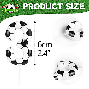 Soccer Birthday Candles 10th Soccer Themed Birthday Party Decorations, Football Birthday Cake Candles for Boys Girls Kids Sport-Theme Party Supplies