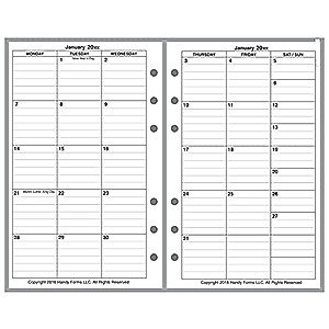 2023 Weekly & Monthly Planner for Compact Size notebooks by Franklin-Covey Compact Size, and Others. 1 Page Per Week, 2 Pages Per Month, Week Starts on Monday. Style D, with Lines.
