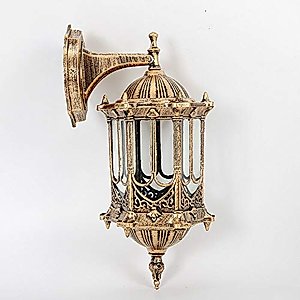 Futchoy Wall Lamp, Retro Wall Lamp Garden Lantern Style Design 34cm/13.4" Outdoor Porch Light for Indoor and Outdoor Use, Suitable for Villa, Porch, Garden Lighting