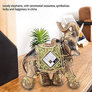 Jarchii Feng Shui Elephant Statue, Retro Figurines Collectible Wealth Lucky Elephant Sculpture Perfect for Home Decor Office Decoration Gift（s M L）(#1)
