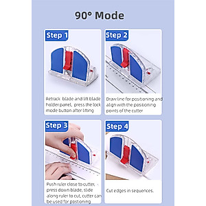 TAIYUYUE Cutter 45/90° Bevel Mat Board Cutter, 3 Spare Double-end Blades, Photo Frame Kraft KT Foam Chevron Board Vertical Model Artwork Tools Knife