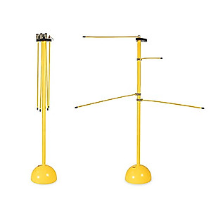 Retyion Kids Basketball Training Equipment Dribble Stick Adjustable Height Basketball Dribble Trainer for Indoor Outdoor