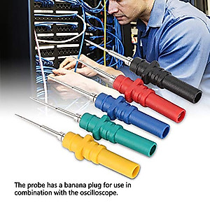 Taidda Automotive Probe, Automotive Oscilloscope Probe Ht307A Automotive Oscilloscope Acupuncture Probe Pins Set Diagnosis Test Repair Tools with 20 Replacement Pins