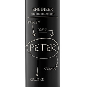 Maverton Travel Mug with engraving for man - 15,2 fl oz flask for him - Removable tea infuser - Lightweight design - LED Display - For Birthday - Personalized gadget for traveler - engineer