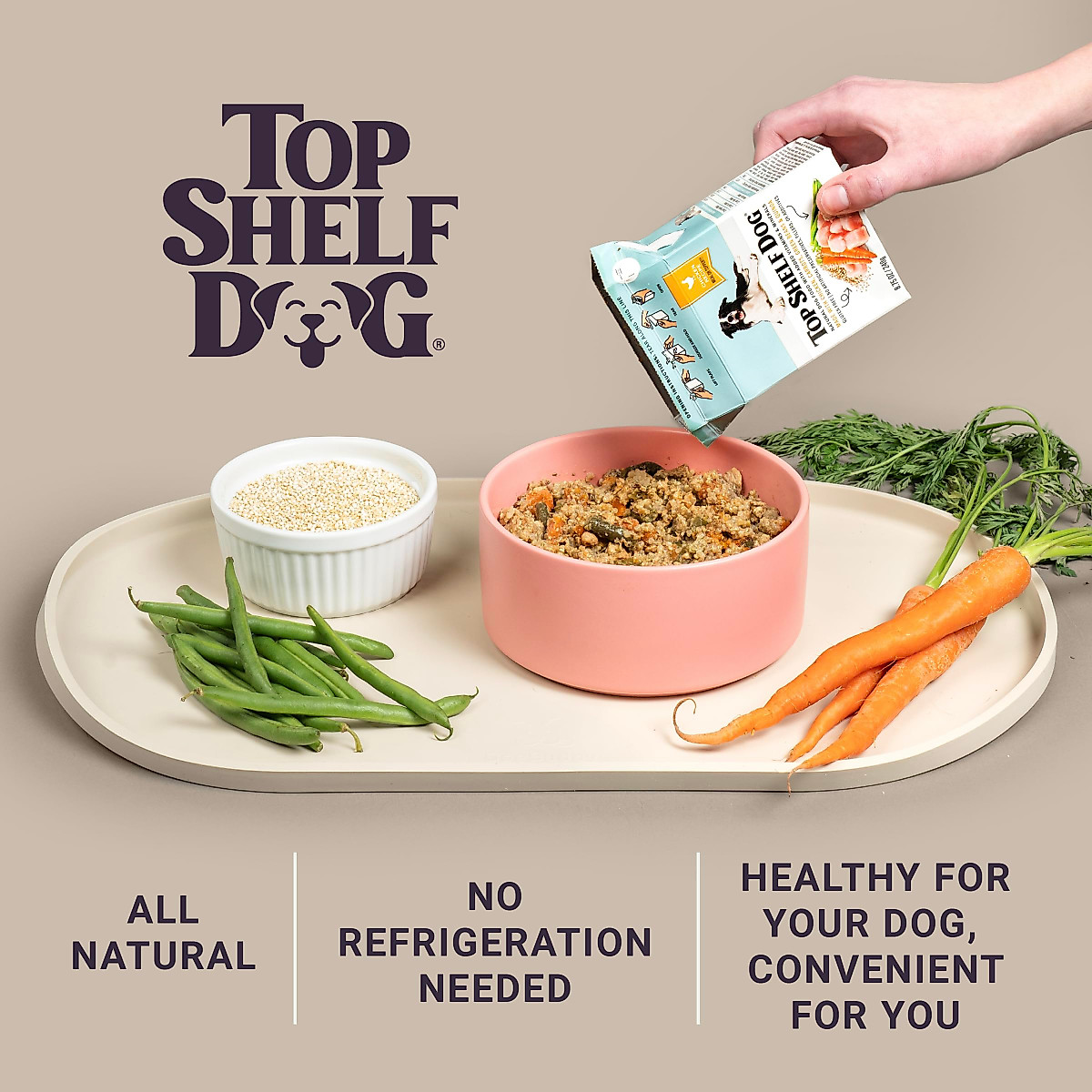 Fresh Dog Food, All Natural Complete Meal or Kibble Topper, Shelf Stable Premade Wet Recipe with Added Vitamins & Minerals for Picky Eaters Puppies Seniors (Chicken 6 x 8.75oz Cartons)