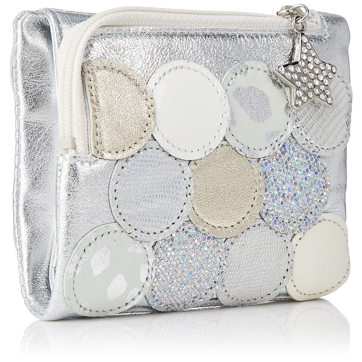 Tsumorichisato Folding Wallet, Mini Wallet, New Multi-Dots, Silver