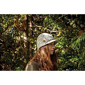 Coal Yukon Brim Cable Knit Wool Visor Beanie - Black