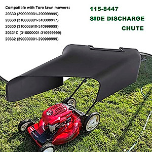 DECKMAN Lawn Mower Parts 115-8447 Side Discharge Chute, Compatible with Toro 22" Recycler Lawn Mower for 20377, 20378, 20330, 20331, 20333, 20330C - Fits Many 22" Recycler Lawn Mower 2009-2015 (1)