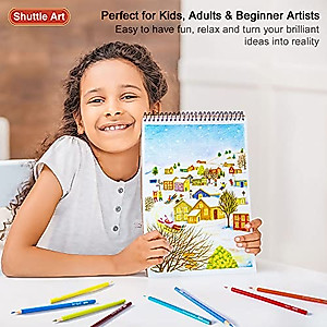 Shuttle Art 136 Coloured Pencils , Soft Core Colouring Pencils Set for Adult Colouring Books, Doodling, Sketching, Drawing, Art Supplies