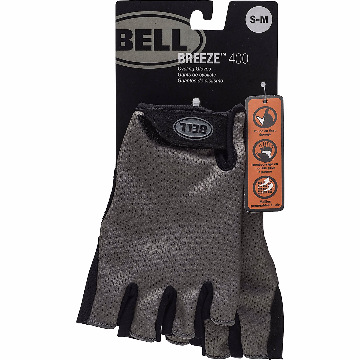 BELL Breeze 400 Half Finger Mesh Cycling Gloves, L/XL