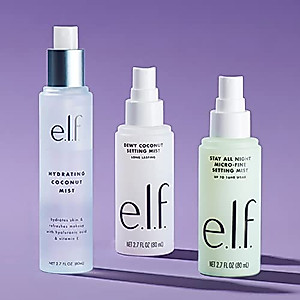e.l.f. Dewy Coconut Setting Mist, Makeup Setting Spray For Hydrating & Conditioning Skin, Infused With Green Tea, Vegan & Cruelty-Free, 2.7 Fl Oz