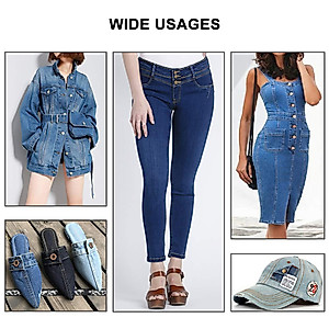 15 Sets Replacement Jeans Buttons, 17mm No-Sew Nailess Removable Metal Jeans Button Replacement Repair Combo Thread Rivets and Screwdrivers