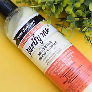 Aunt Jackie's Flaxseed Recipes Purify Me Frizz-Fighting Moisturizing Co-Wash Hair Cleanser for Chronically Dry Hair and Protective Styling, 12 Fl Oz