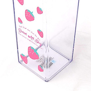 Milk Carton Water Bottle 17oz (500mL) Plastic Clear Square, No BPA Leakproof Portable Reusable Milk Carton Shaped Juice Bottle Perfect for Fitness Gym Camping Sports