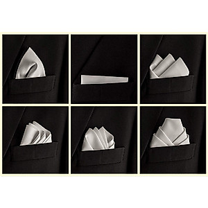 RDS HANKYTEX Men's White Handkerchiefs,100% Soft Cotton Hankie