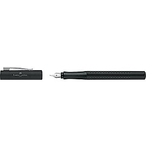 Faber-Castell Grip 2011 Fountain Pen, F Nib Black Black