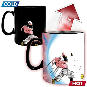 ABYstyle Dragon Ball Z Anime Premium Gift Set Includes Heat-Change Coffee Mug, Drinking Glass 10 Oz, Blue Capsule Corp Keychain Dishwasher Safe Drinkware Cold Hot Tea Mug DBZ Anime Manga 3 Pcs