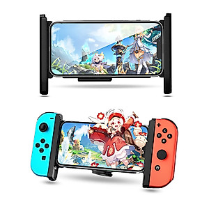 Funnywin Switch Joy Con Comfort Grip, iPad 10.2 & Mini Retractable Holder with Joy Con Game Controller Grip Handle for iPadOS 16 & iOS16 iPhone 13 & 14 Pro Max Stand (LZ iPhone)