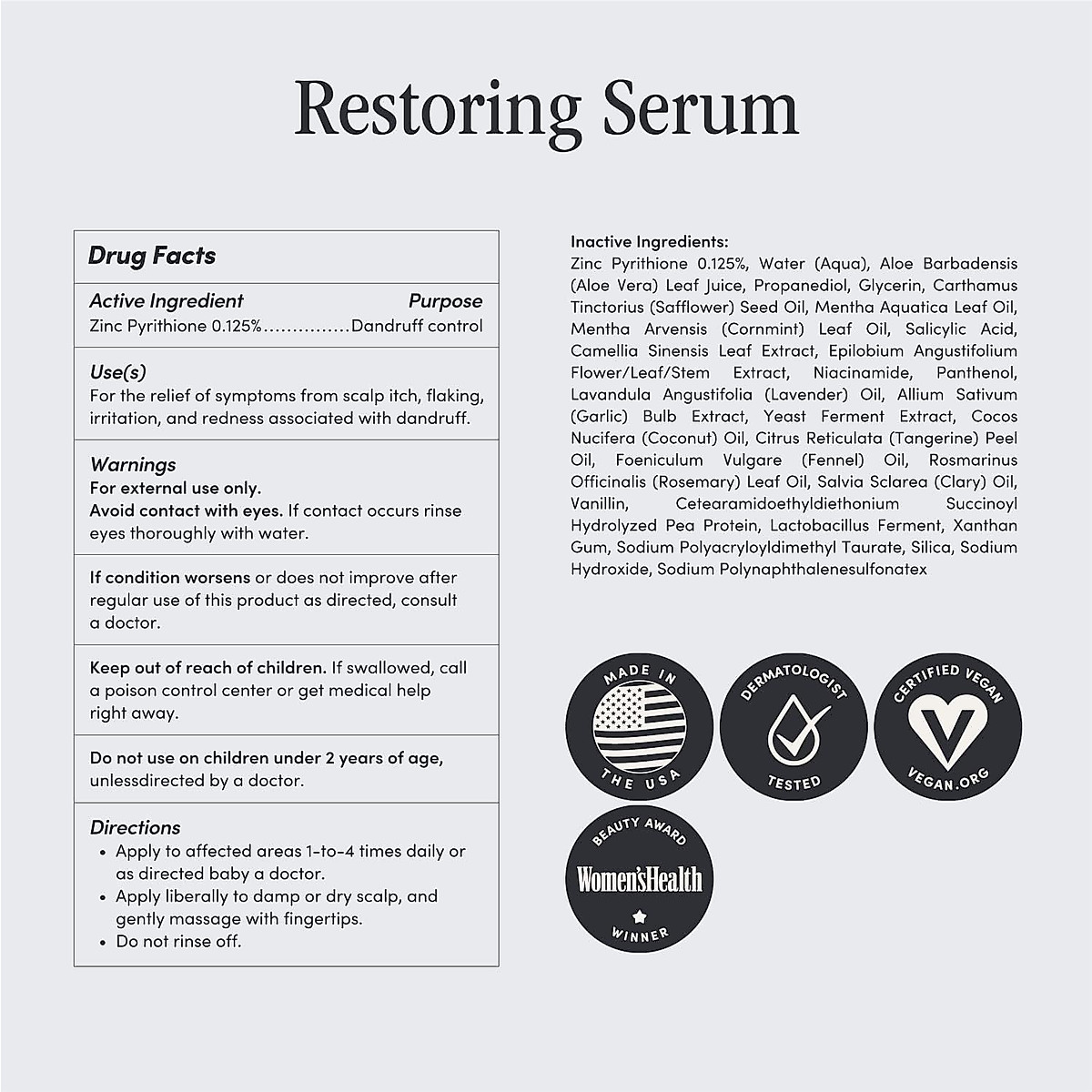 Jupiter Dandruff Shampoo with Serum Duo, Relieves Itchy, Dry, Flaky Scalp, Color-Safe, & Sulfate-Free, Vegan, Both with Zinc, Vitamin B5, Green Tea, Spot Treatment with Niacinamide & Aloe Vera