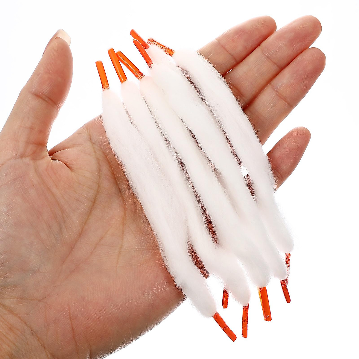 Beavorty 40PCS Organic Shoelace Cotton Sticks Japanese Organic Doctor Shoelaces Cotton Coil Clouds Shoelace Style Cotton Threads Wick