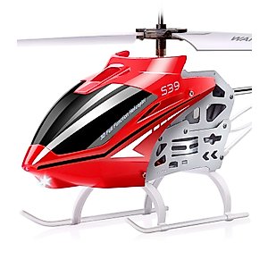 SYMA RC Helicopter, S39 Aircraft with 3.5 Channel,Bigger Size, Sturdy Alloy Material, Gyro Stabilizer and High &Low Speed, Multi-Protection Drone for Kids and Beginners to Play Indoor-Red