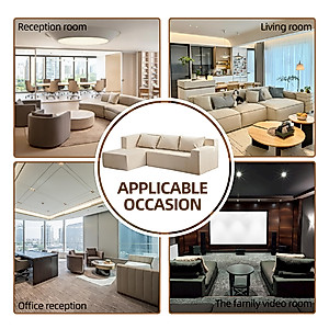 Dolonm Convertible Sectional Sofa Couches, 3 Seat L Shaped Modular Sofa for Living Room Bedroom, 86.6 inch Foam Couch with Chaise, Comfy Minimalist Furniture Set for Apartment, Beige