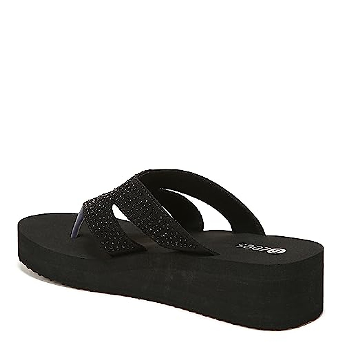 BZees Womens Rio Thong Sandal, Black, 7 US