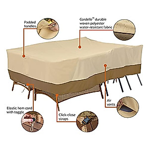 Classic Accessories Veranda Water-Resistant 80 Inch General Purpose Patio Furniture Cover, Outdoor Furniture Cover