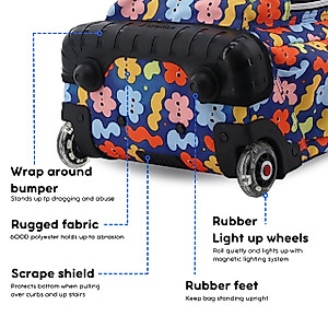 J World New York Kids' Lollipop Rolling Backpack & Lunch Bag Set, Elephant, One Size