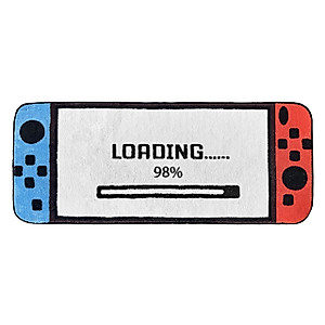Gaming Video Game Machine Area Rugs Game Controller Gamepad Modern Carpet Non-Slip Gaming Floor Mat for Bedroom Playroom Living Room Home Decor Rugs 47X20 Inch