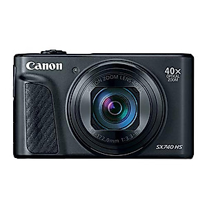 Canon PowerShot SX740 Digital Camera w/40x Optical Zoom & 3 Inch Tilt LCD - 4K VIdeo, Wi-Fi, NFC, Bluetooth Enabled (Black) (Renewed)