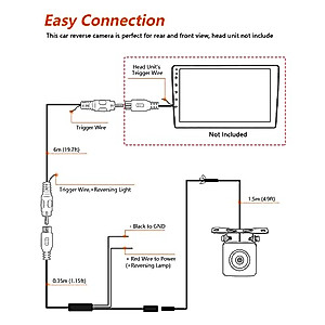 Upgraded Backup Camera for Car AHD Back up Night Vision Reverse Camera IP69 Waterproof Rear Front View Reversing Camera 140° Wide Angle CVBS|AHD Rearview License Plate Camera for Pickup Truck SUV RV