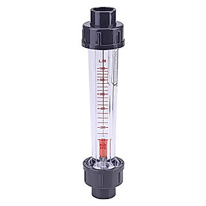100-1000L/H Plastic Tube Type Water Rotameter Instantaneous LZS-15 Liquid Flow Meter Float Double Thread Female Connector for DN 15 Tube