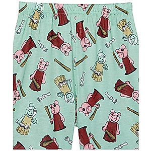 Piggy Boys' Big 2-Piece Loose-fit Pajama Set, Soft & Cute for Kids, ONE of US, 6