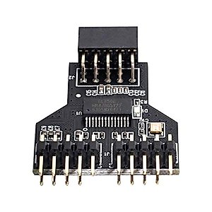chenyang CY 9pin USB Header Male 1 to 2 Female Extension Splitter Cable Connector Adapter Motherboard USB Hub USB 2.0