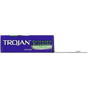 Trojan Extended Pleasure Lubricated Condoms, 3ct