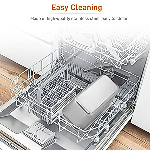 ROVSUN 21QT 3-Pan Electric Commercial Food Warmer, 110V Stainless Steel Bain Marie Buffet, 6.9 QT/Pan Stove Steam Table with Temperature Control & Lid for Parties, Catering, Restaurants