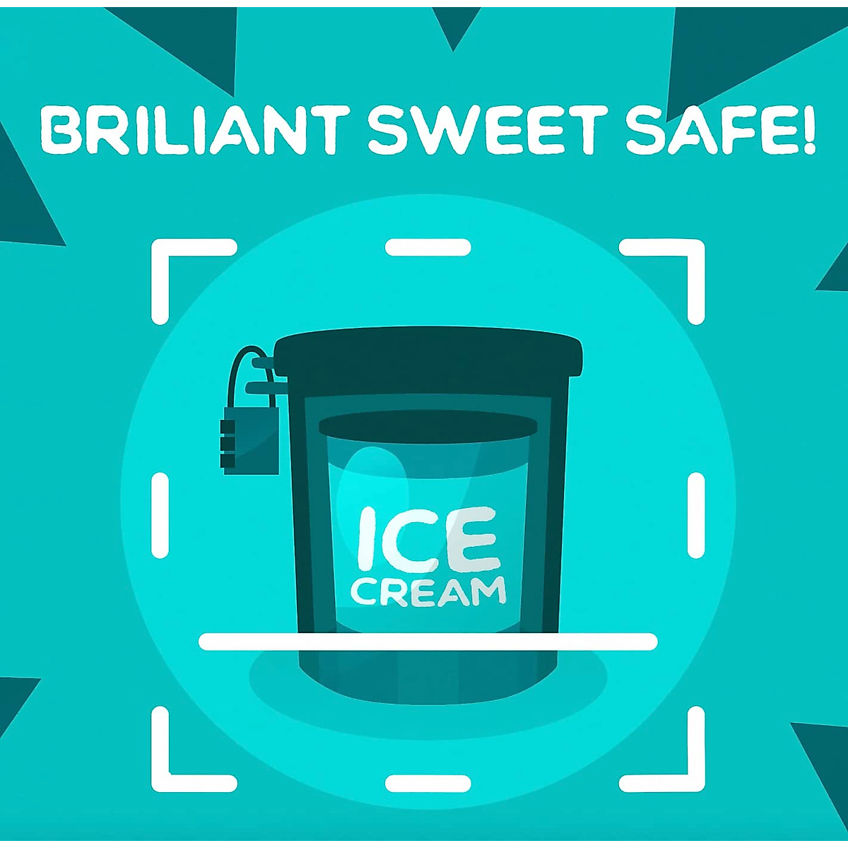 Brilliant Sweet Safe 3.0 Biggest Pint + Handmade Quart + Tub - Ice Cream Combination Lock & Safety Container! - Truly Functional