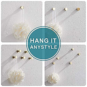 5 Gold Brass Robe Hook and Metal Floating Shelf Gold 15.7 Inches