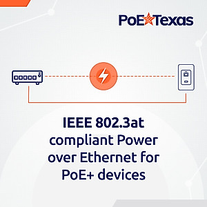 Poe Texas PoE Injector - Single Port PoE+ Power Over Ethernet PoE Adapter for 802.3at - 10/100/1000 Gigabit Data with Integrated 52V 30W Power Supply - Plug & Play USB-C Tablet, IP Camera, VoIP