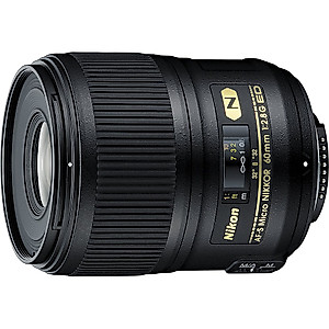Nikon AF-S FX Micro-NIKKOR 2177 60mm f/2.8G ED Standard Macro Lens for Nikon DSLR Cameras,Black
