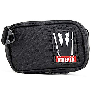 DIME BAGS Omerta Boss with Lock Padded Pouch with Activated Carbon Technology | 3-Digit Combo Lock | Low-Profile, Sleek Design (5 Inch, Black)