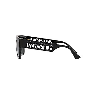 Versace Man Sunglasses Black Frame, Dark Grey Lenses, 53MM