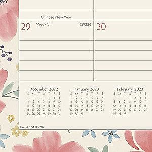 AT-A-GLANCE 2023 Wall Calendar, 15" x 12", Medium, Monthly, Badge Floral (1641F-707)