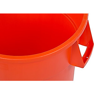 Carlisle FoodService Products 34104424 Bronco Round Waste Container Only, 44 Gallon, Orange