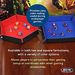 BCW Square Dice Tray - White | 7x7 Inches | Ideal for Dungeons and Dragons, Pathfinder, etc | Dice Rolling Tray Gaming Accessory for Tabletop RPGs and Board Games…
